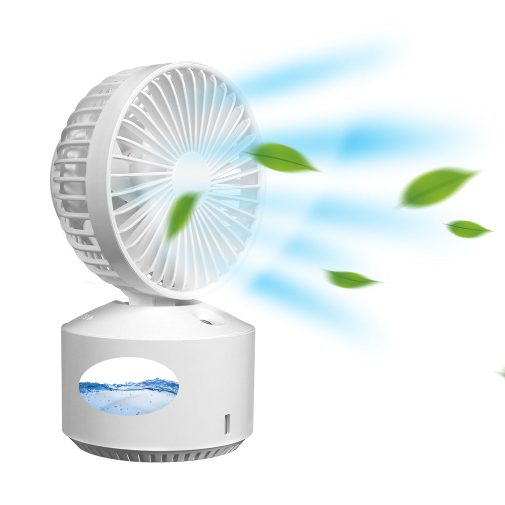 USB Misting Fan - Portable Personal Desk Fan with 5 Speeds & Water Spr ...